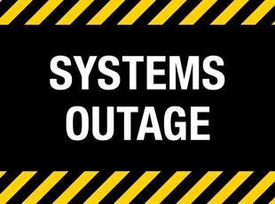 Systems maintenance – Wednesday